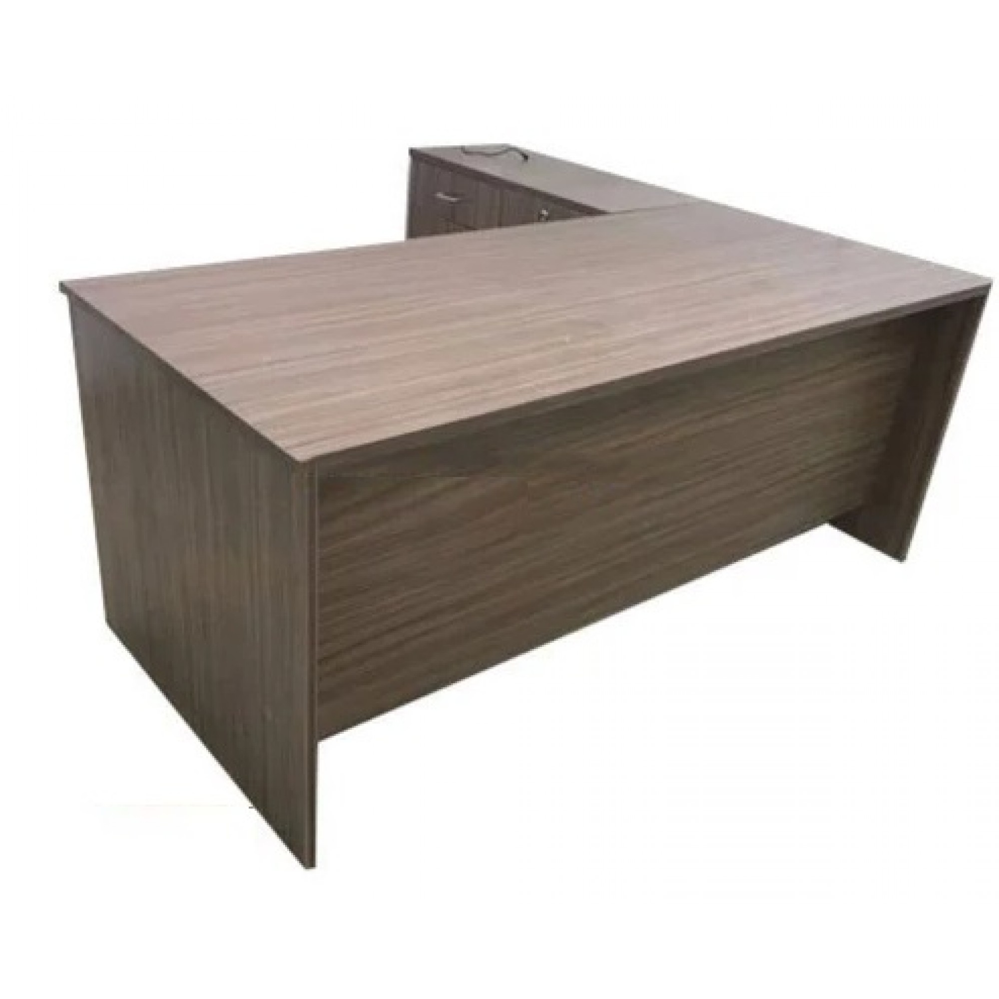 Director & Manager L shape Table c/w Side Cabinet/Drawer.