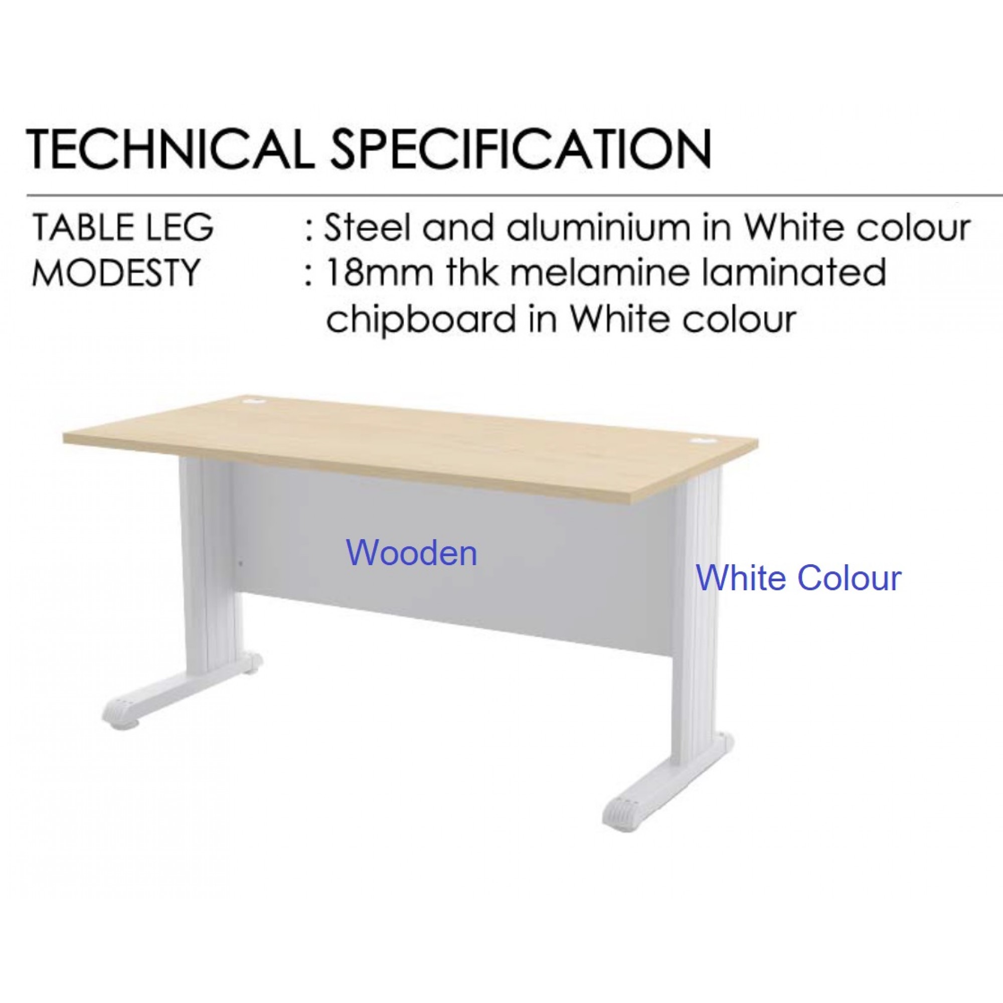 DESK WITH DRAWERS 2D - Size : 1200W or 1500W