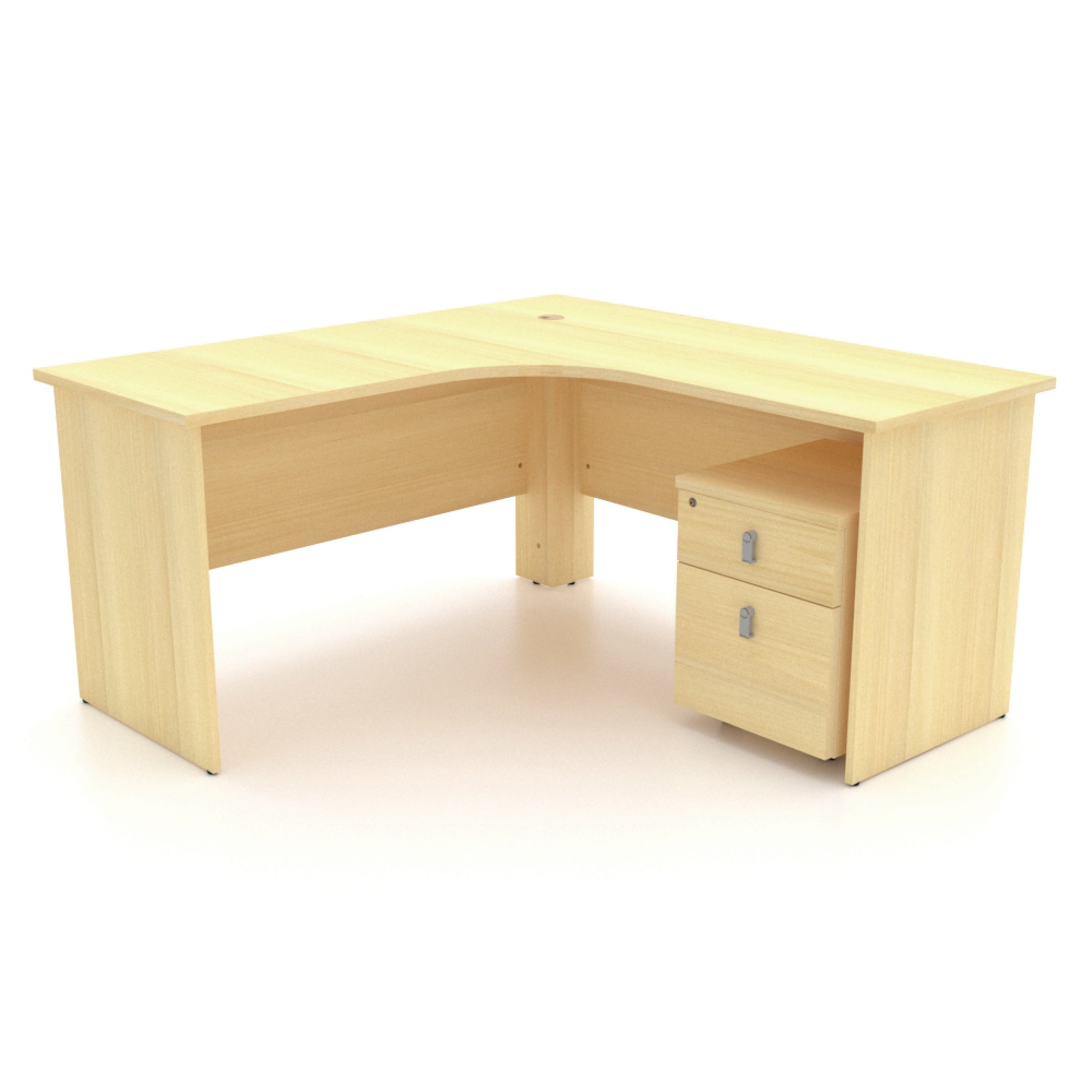 L Shape Table c/w Drawer
