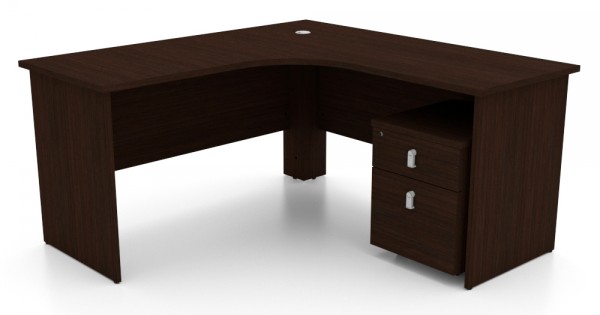 L Shape Table c/w Drawer